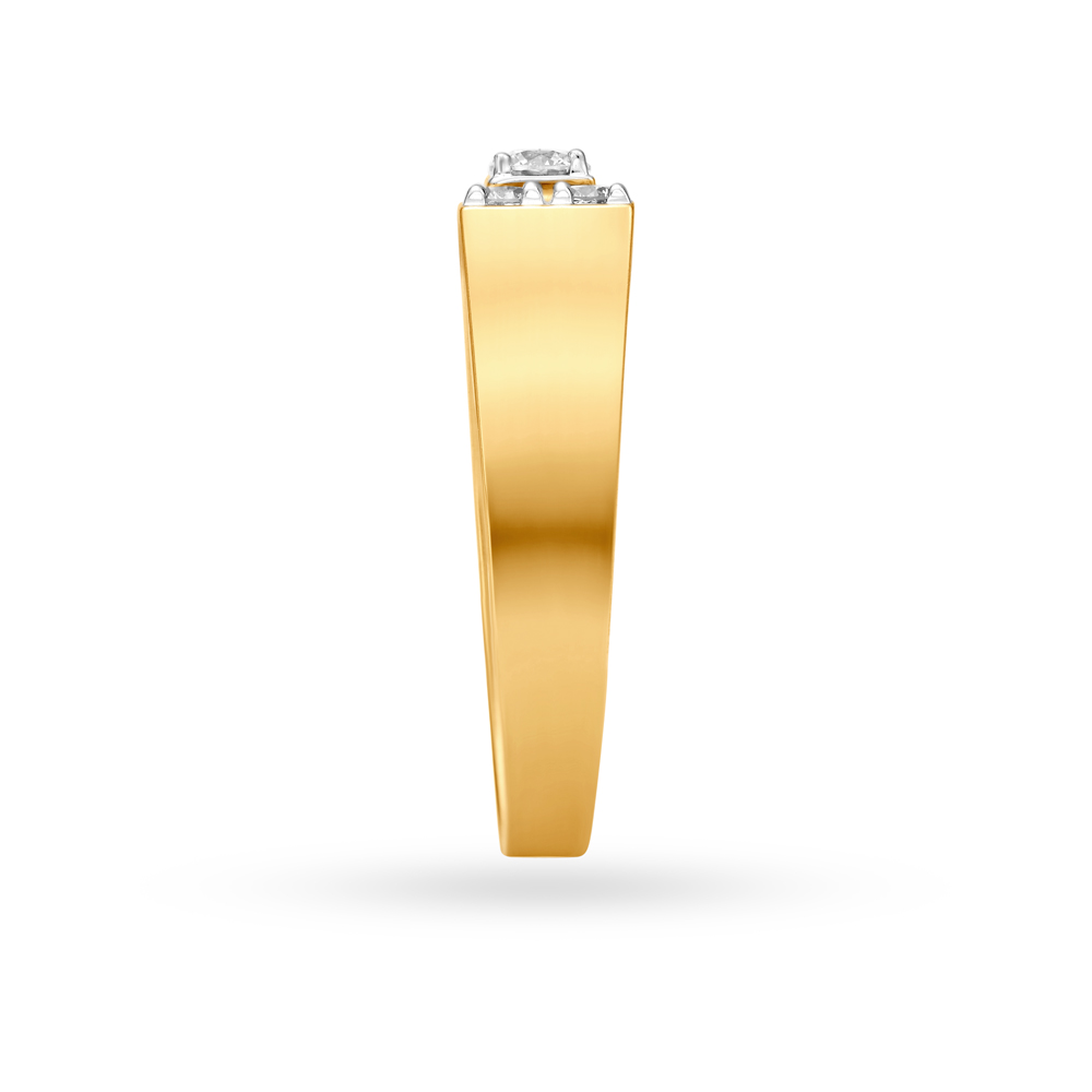 Cross Over Mount Finger Ring for Men