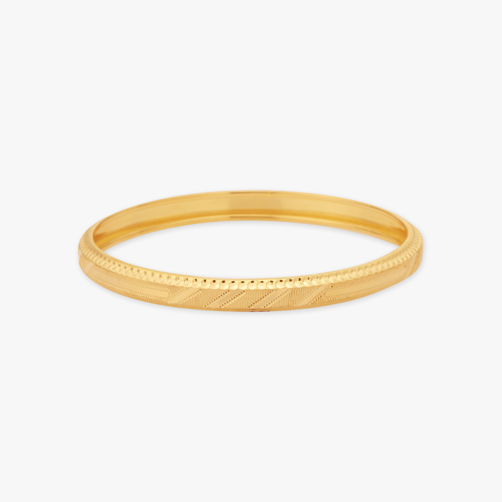 Grided Gold Bangles
