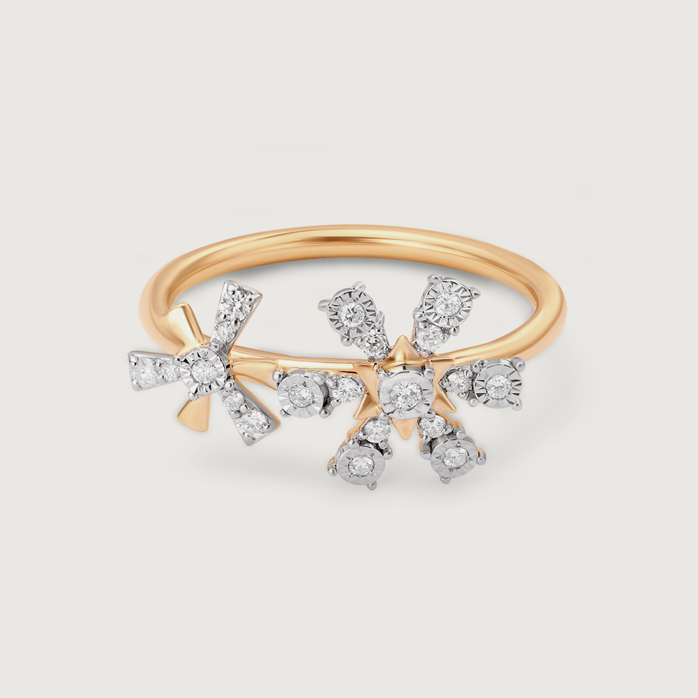 Twinkling Romance 14KT Diamond Finger Ring