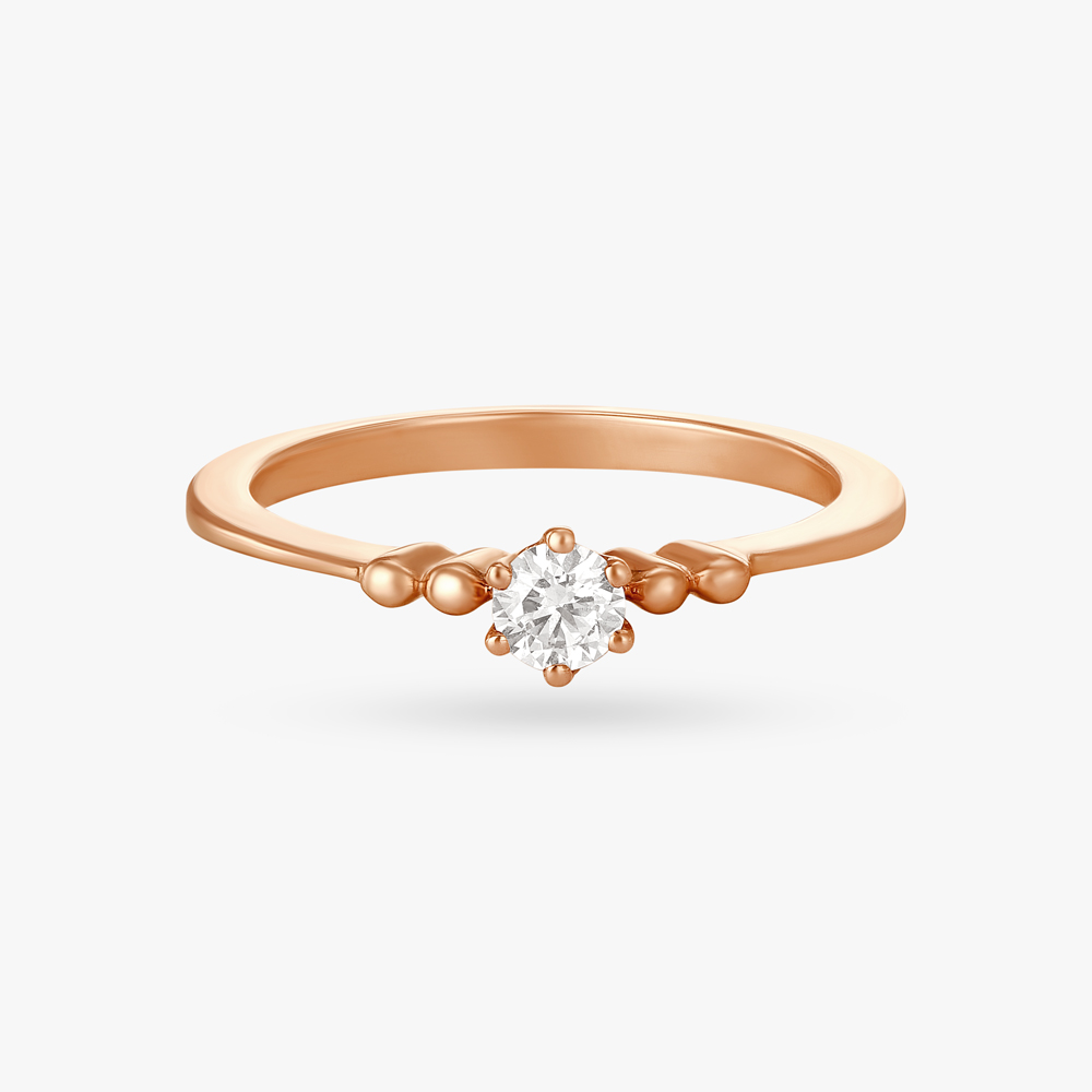 Gleaming Dainty Diamond Ring