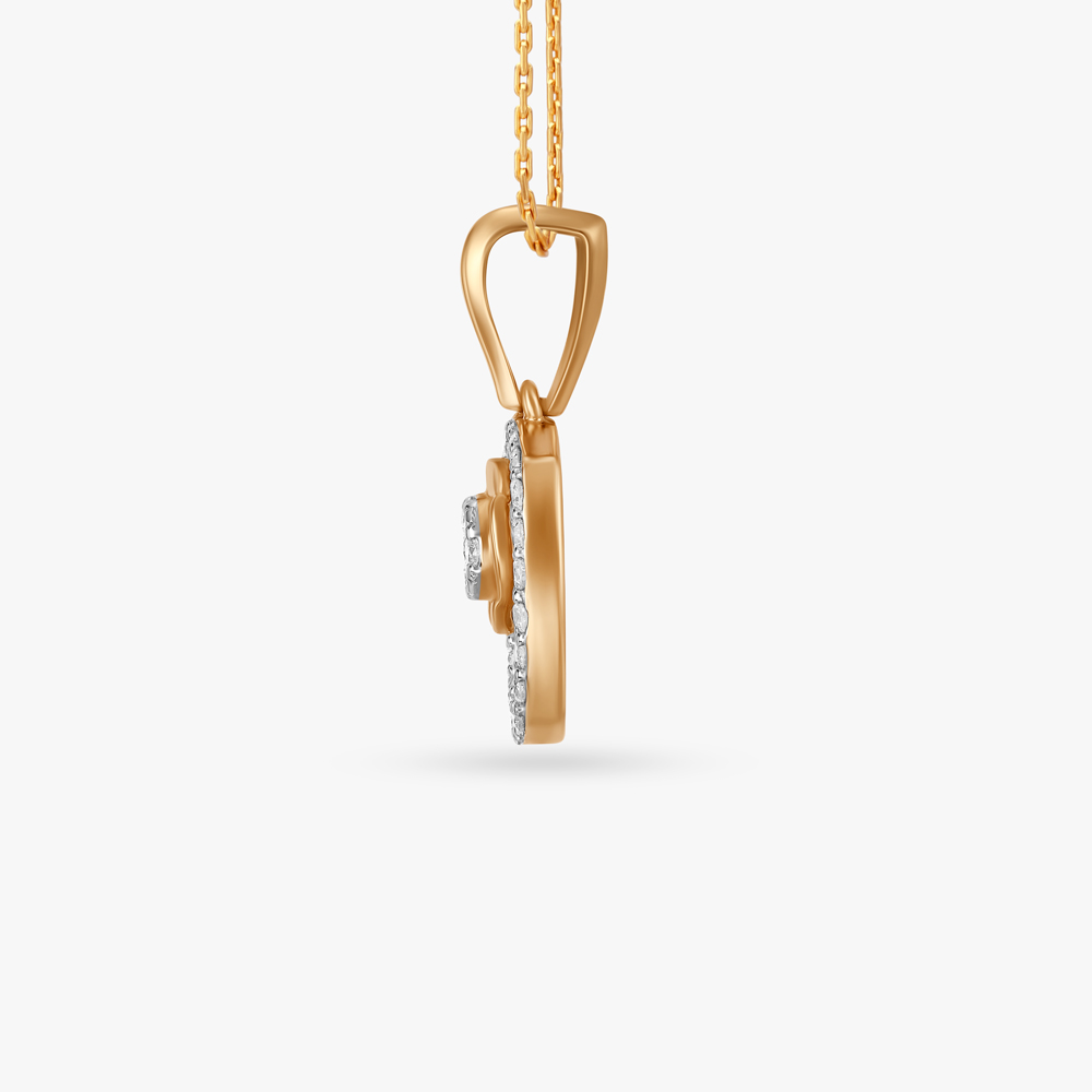 Contemporary Diamond Pendant and Earrings Set
