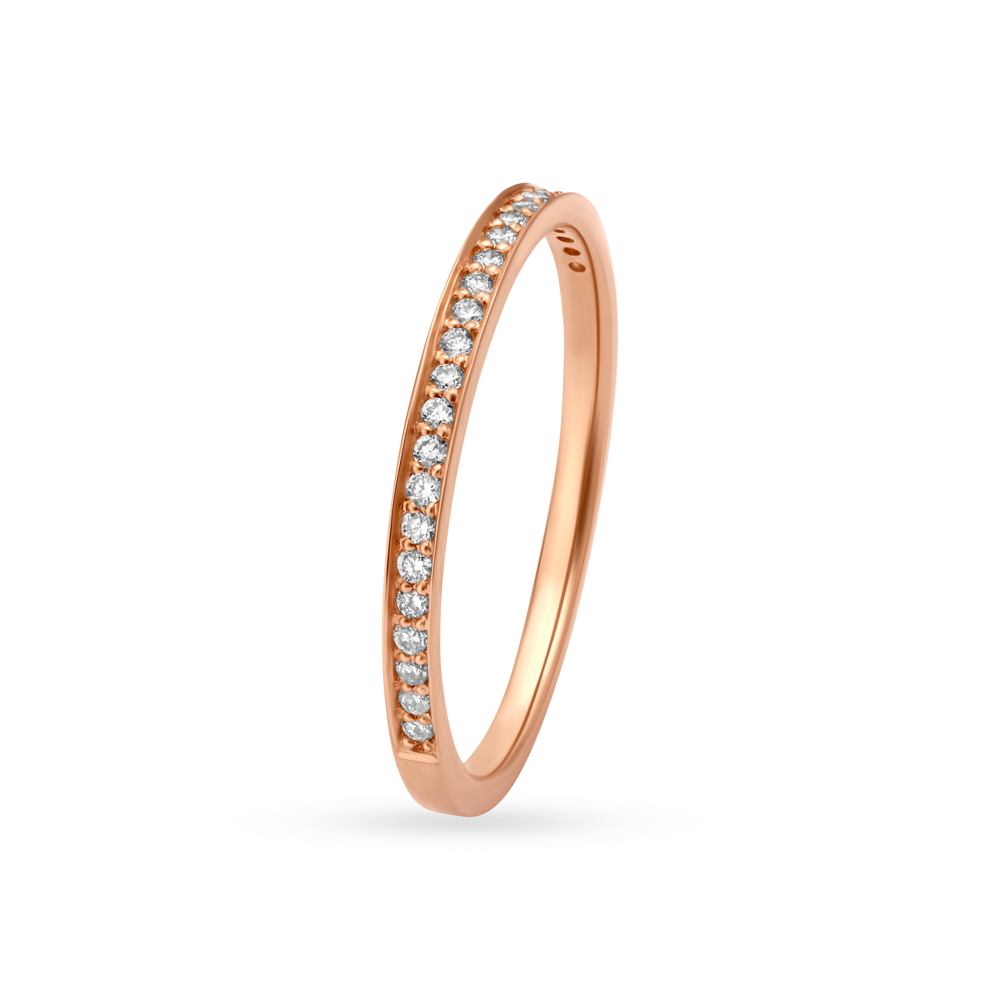 Sleek Minimalistic Diamond Encrusted Dainty Finger Ring Set