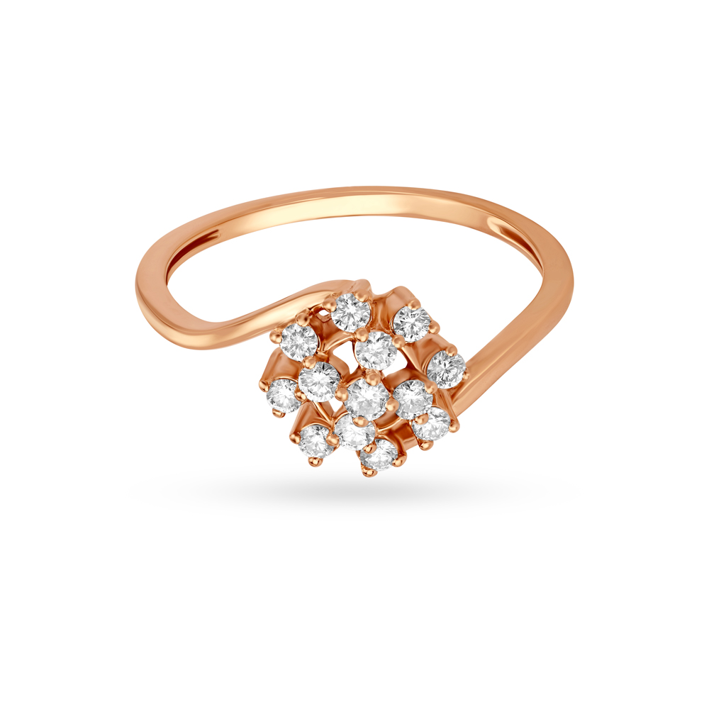 Floral Rose Gold Finger Ring