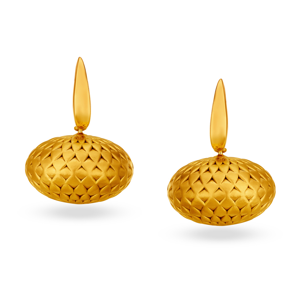Interwoven Gold Drop Earrings