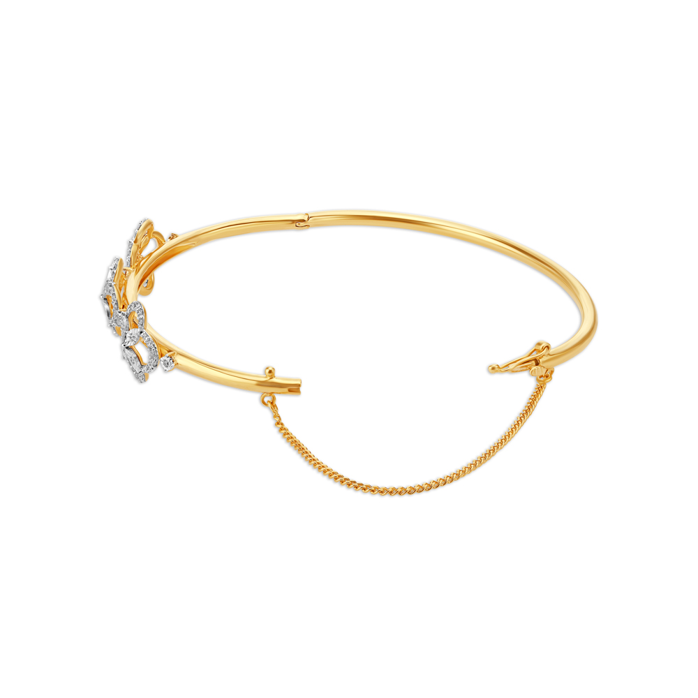 Fancy Floral Diamond Bangle