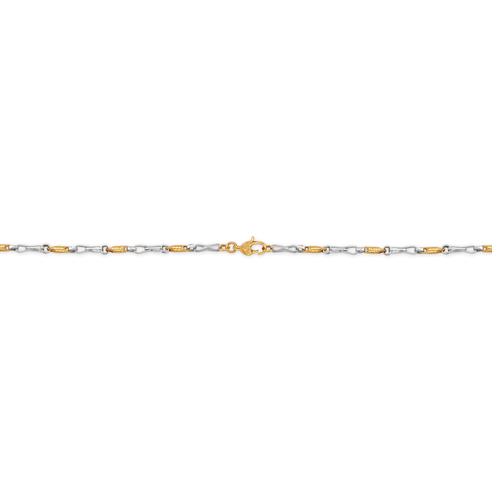 Spunky Link Dual Tone Gold Chain For Men