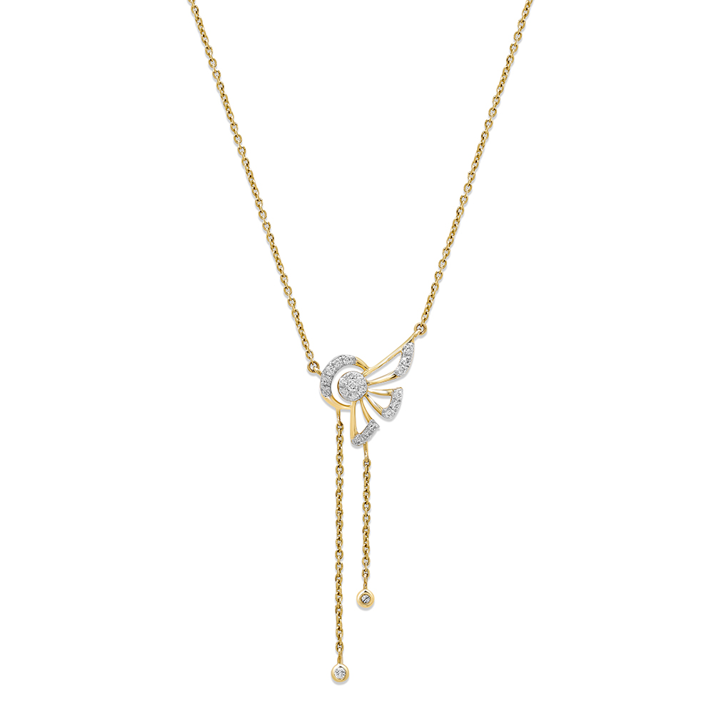 14KT Yellow Gold The Art of Precision Diamond Necklace