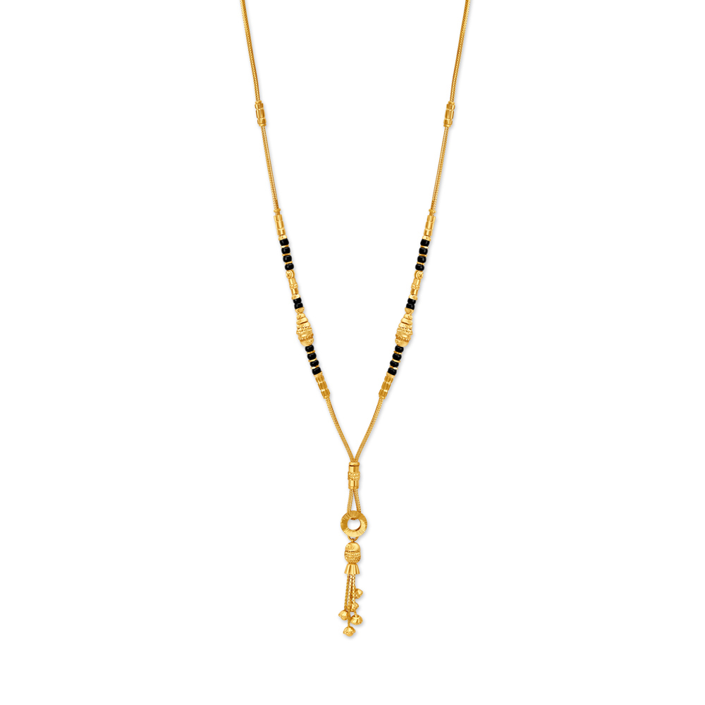 Aesthetic Yellow Gold Ring Mangalsutra