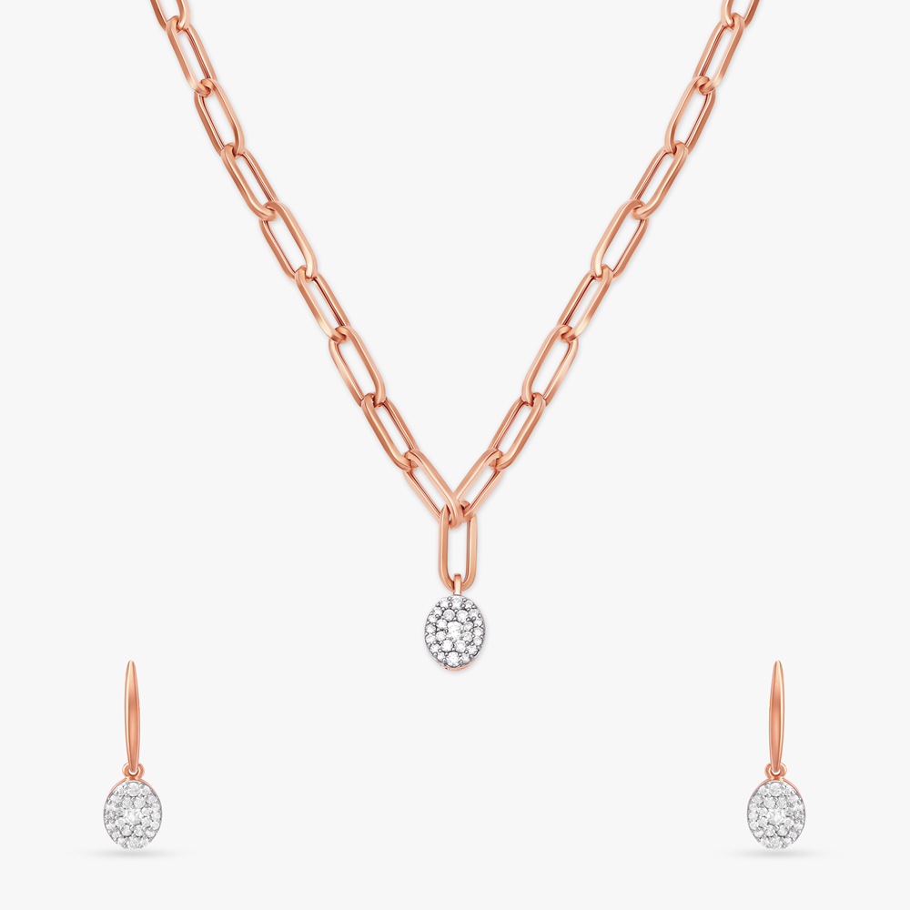 Exquisite Diamond Necklace Set