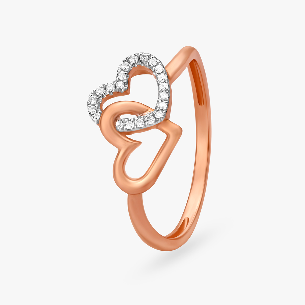 Subtle Heart Diamond Ring