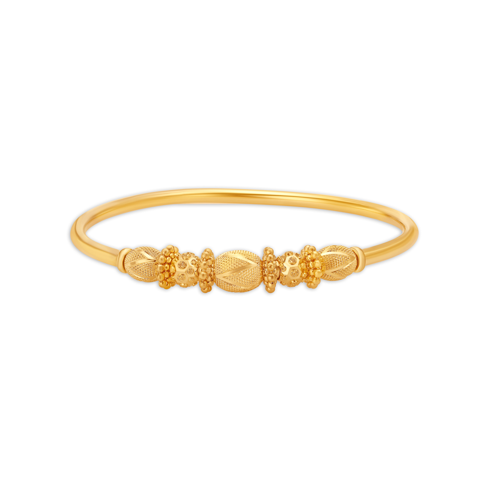 Modern Gold Round Bangle
