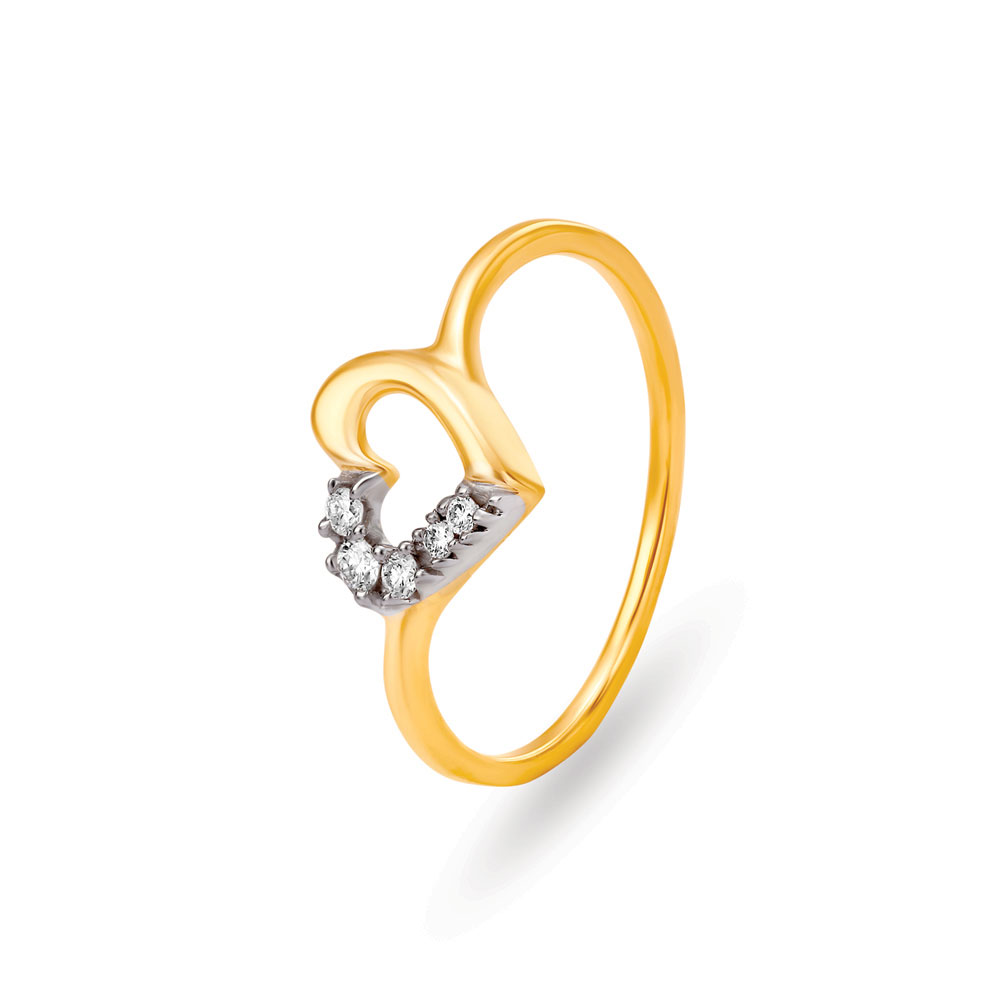 Imperial Heart Fancy Gold and Diamond Finger Ring