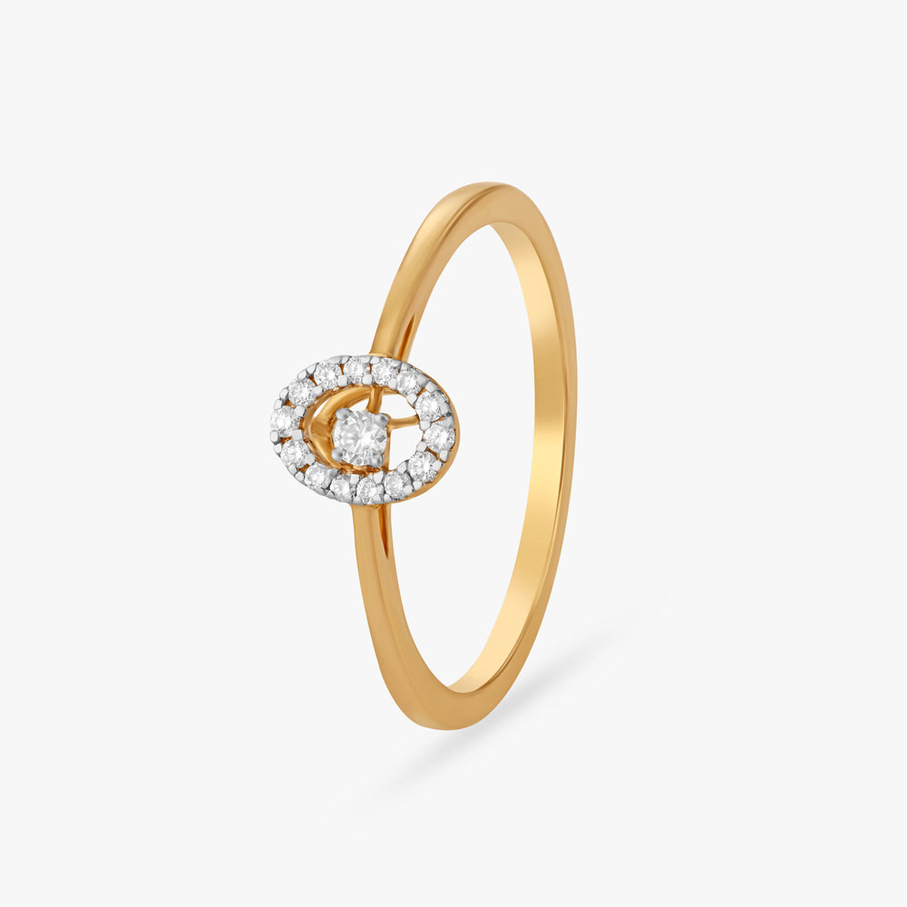 Dainty Sparkling Diamond Ring