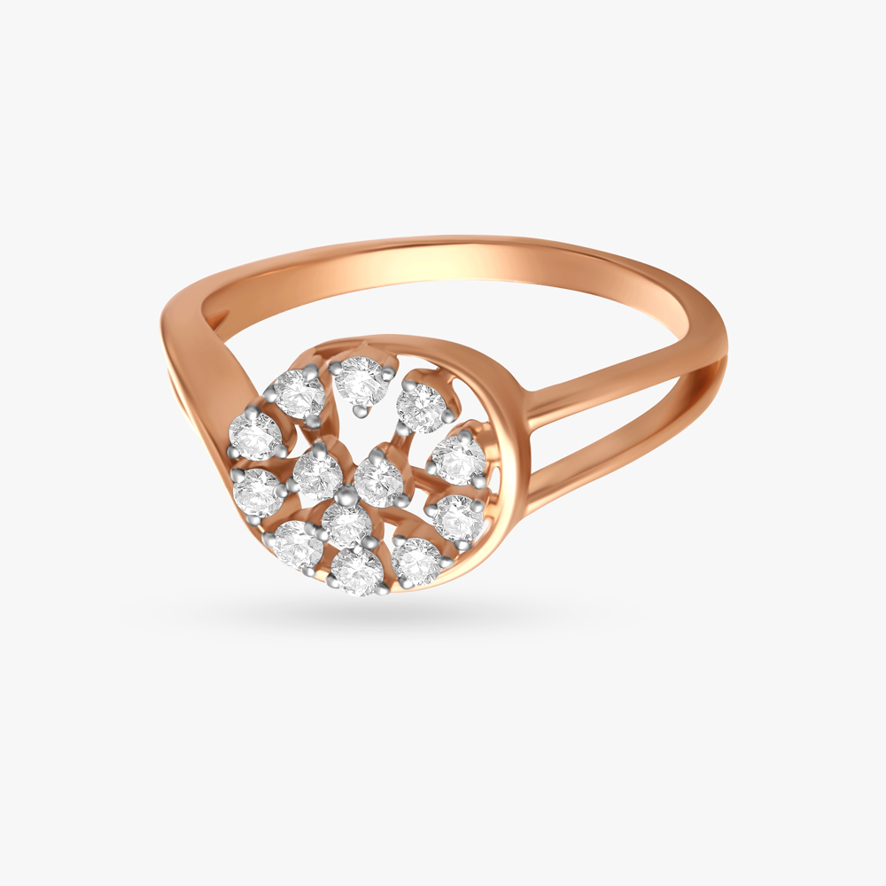Stately Circular Diamond Ring