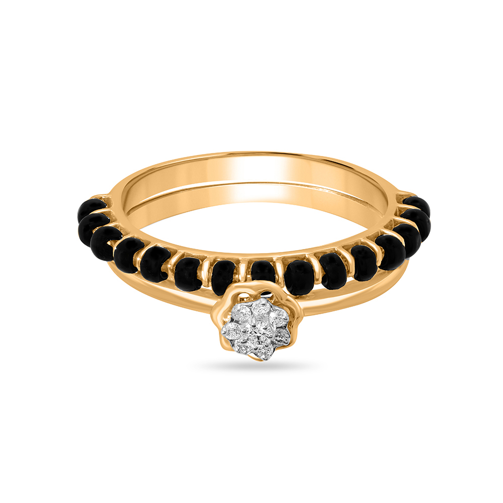14 KT Alluring Detachable Diamond Mangalsutra Ring
