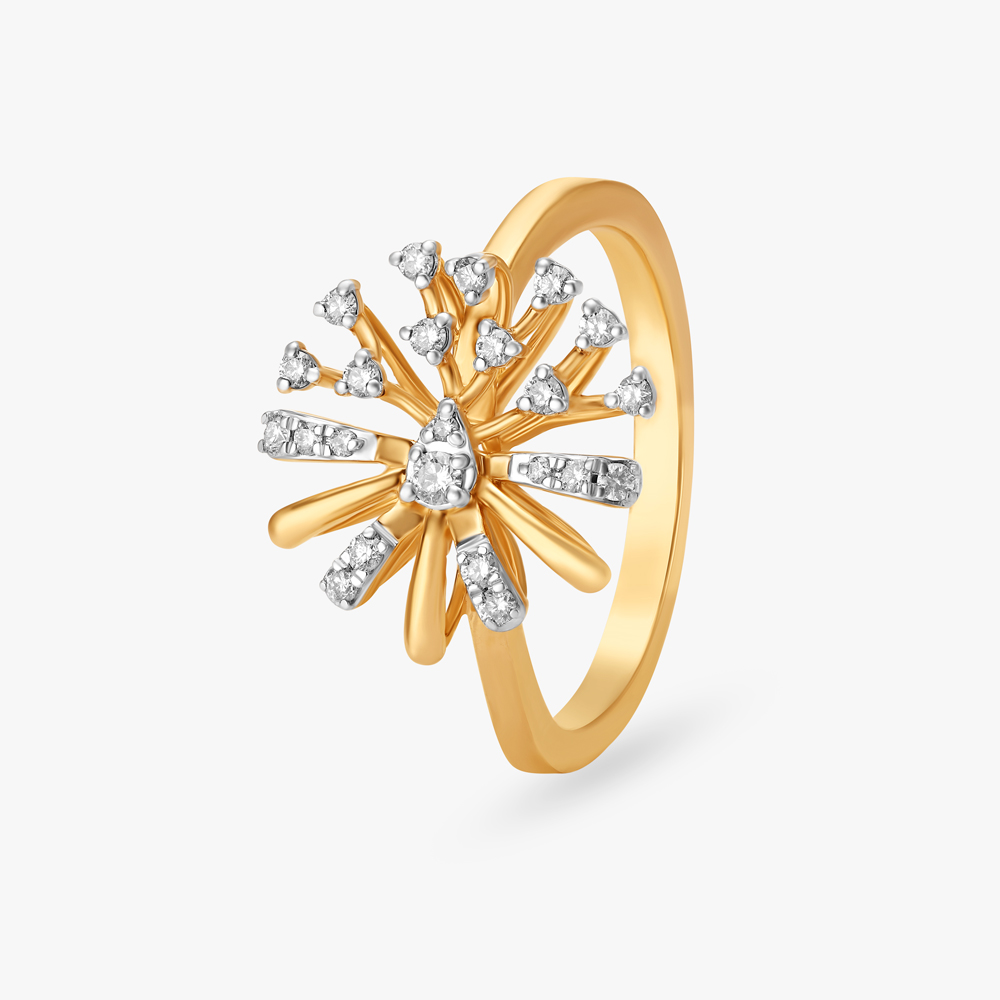 Appealing Abstract Diamond Ring
