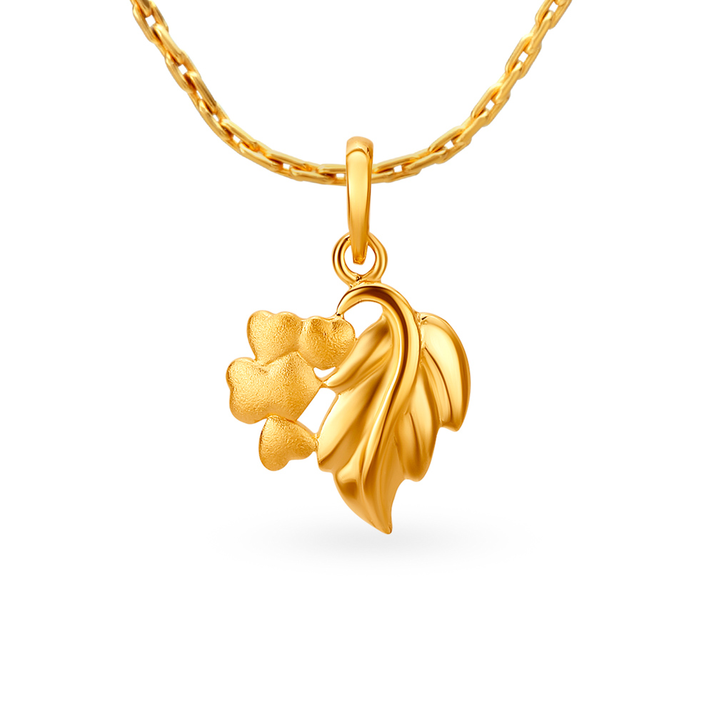 Charming Gold Leaf Pendant