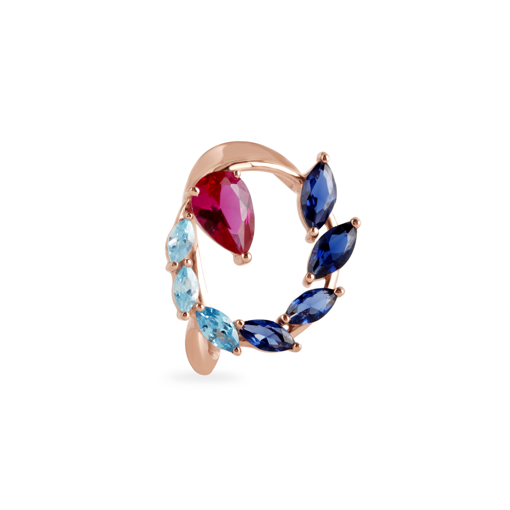 14KT Rose Gold Caribbean Rum Punch Finger Ring