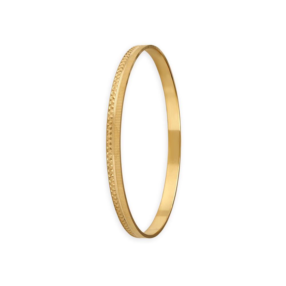 Textured Glossy Gold Bangle