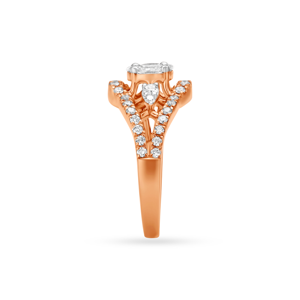 Classic Cluster Look Diamond Finger Ring