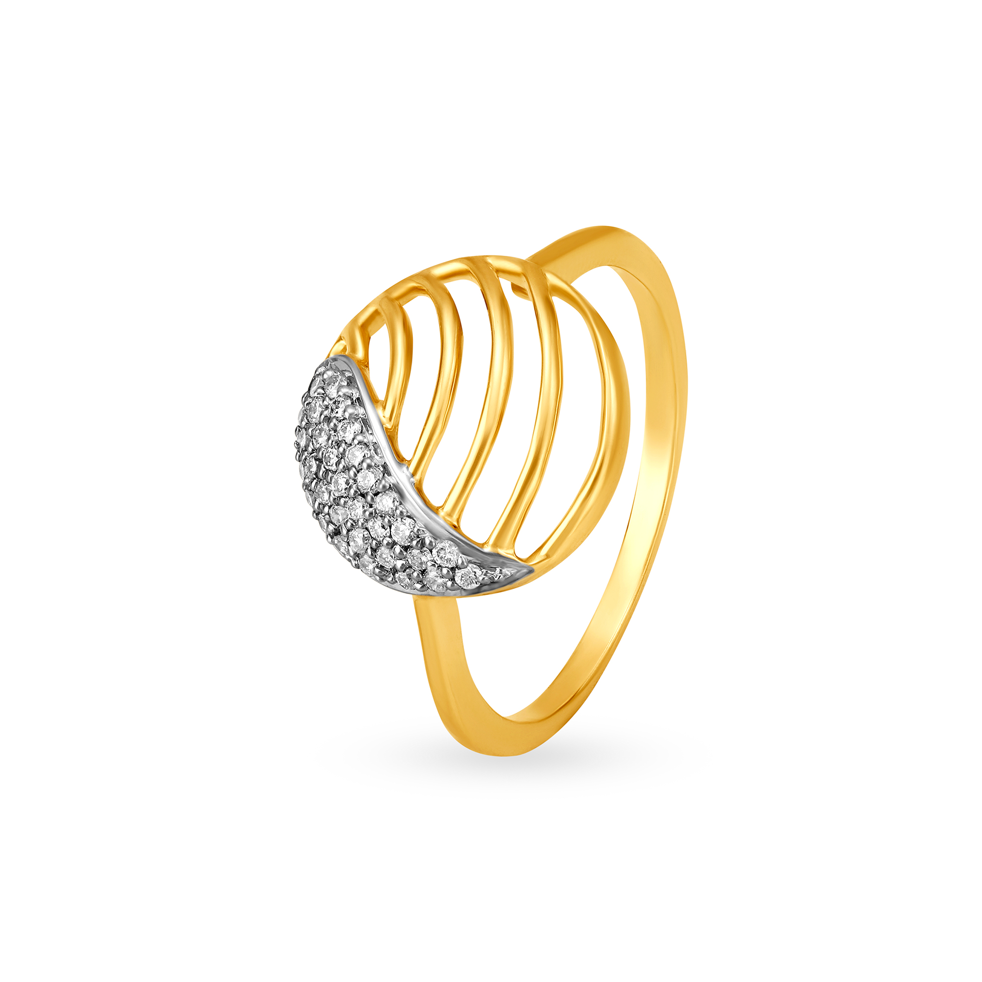 14KT Yellow Gold Diamond Finger Ring