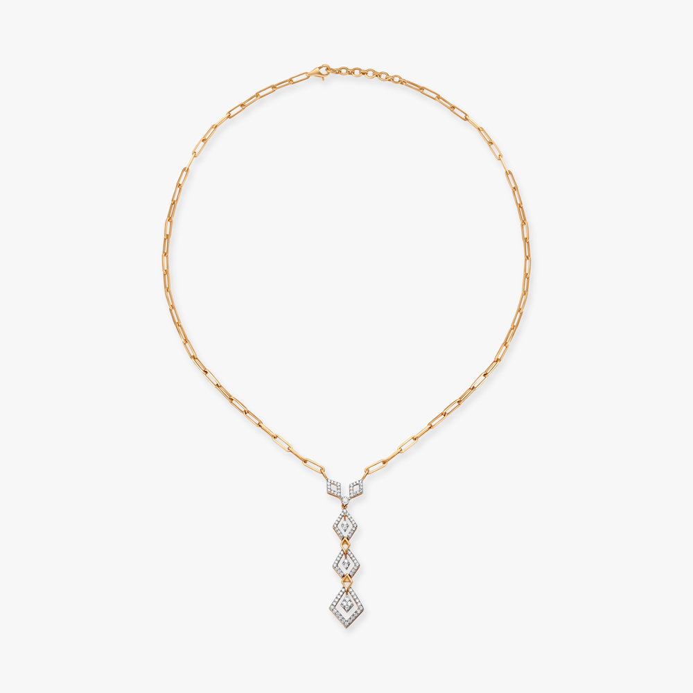 Tanishq light weight diamond necklace store
