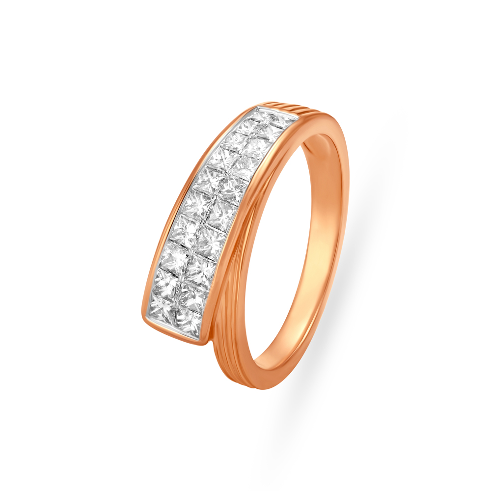 Chic Diamond Broad Finger Band