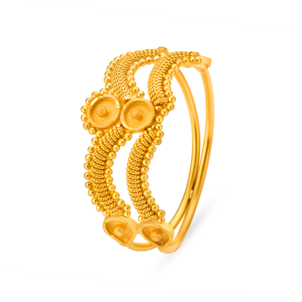 Imperial Rava Work Gold Traditional Finger Ring for Men