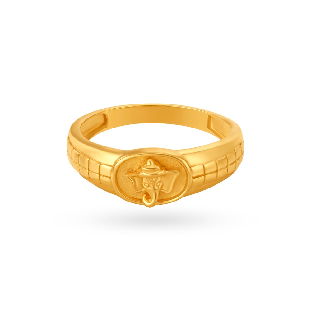 Divine Lord Ganesha Gold Ring