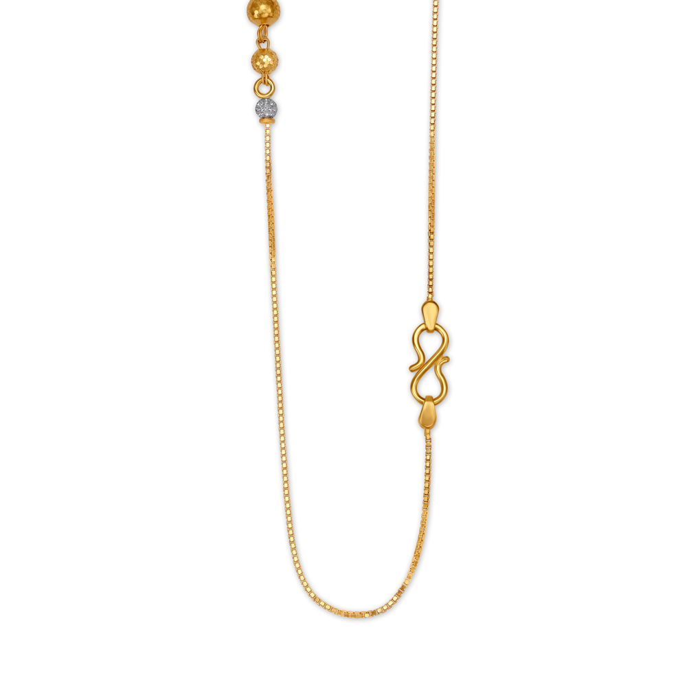 Contemporary Multiple Bead Gold Chain