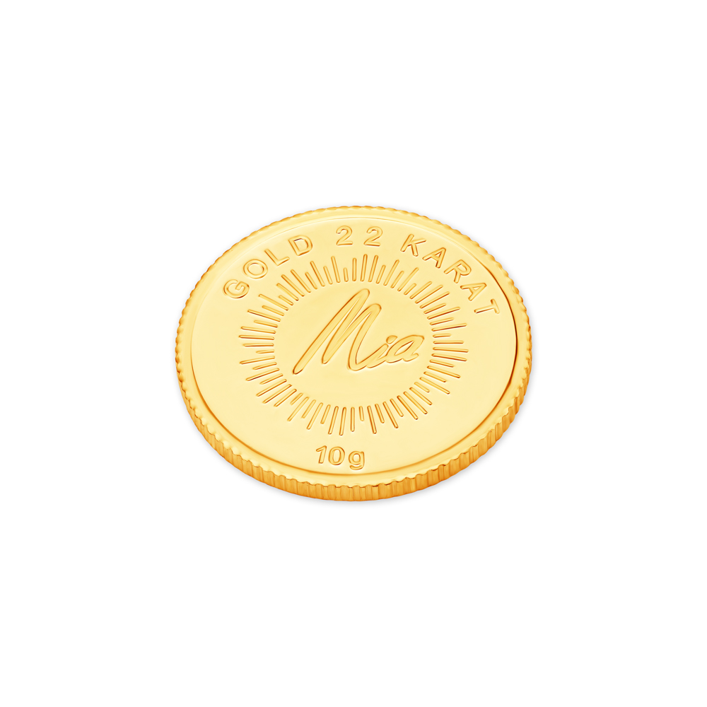 10 GM 22 Karat Stunning Lotus Gold Coin