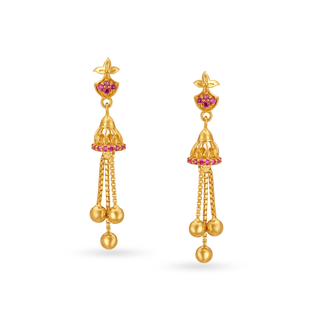Radiant Contemporary Long Drop Earrings