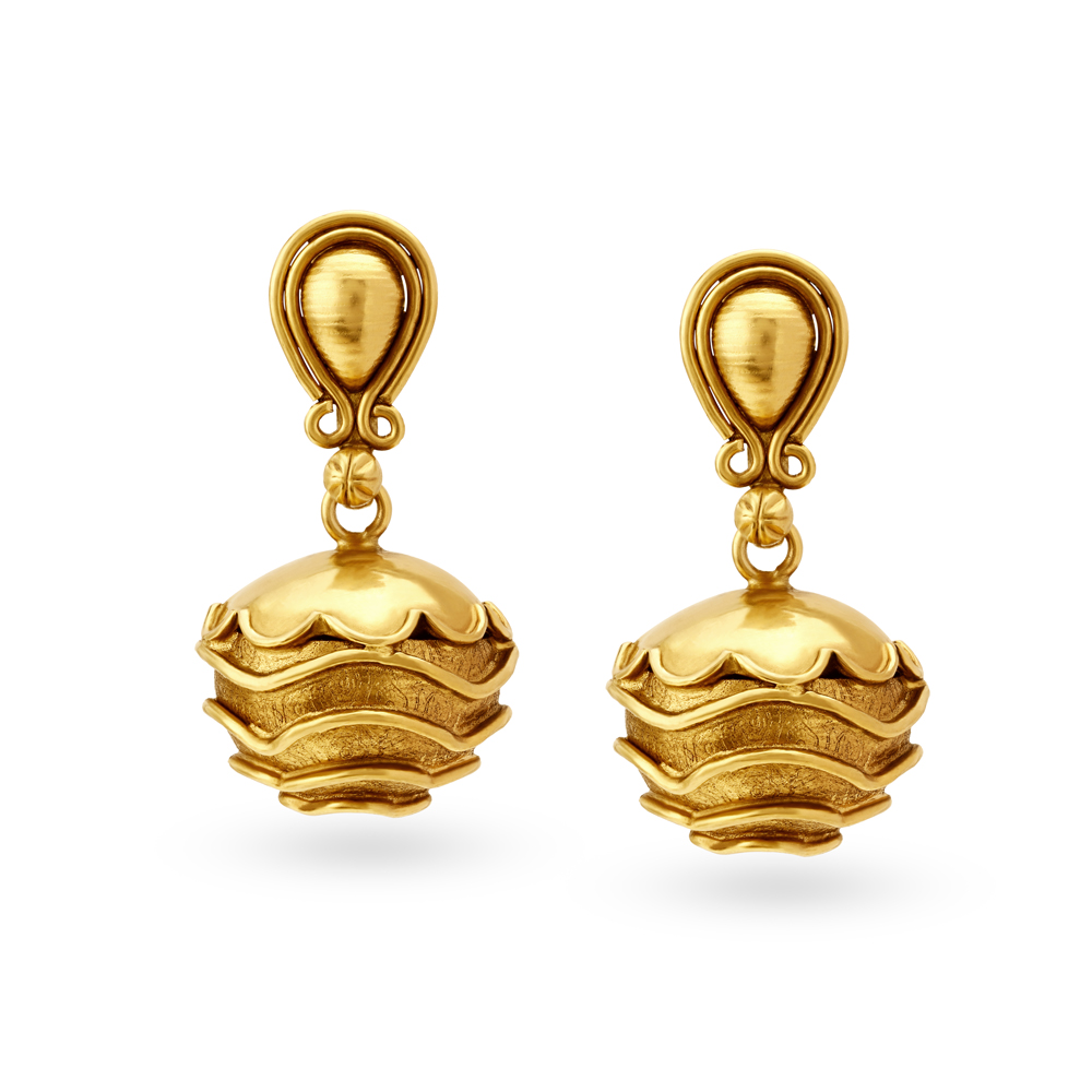 Fancy Gold Drop Earrings