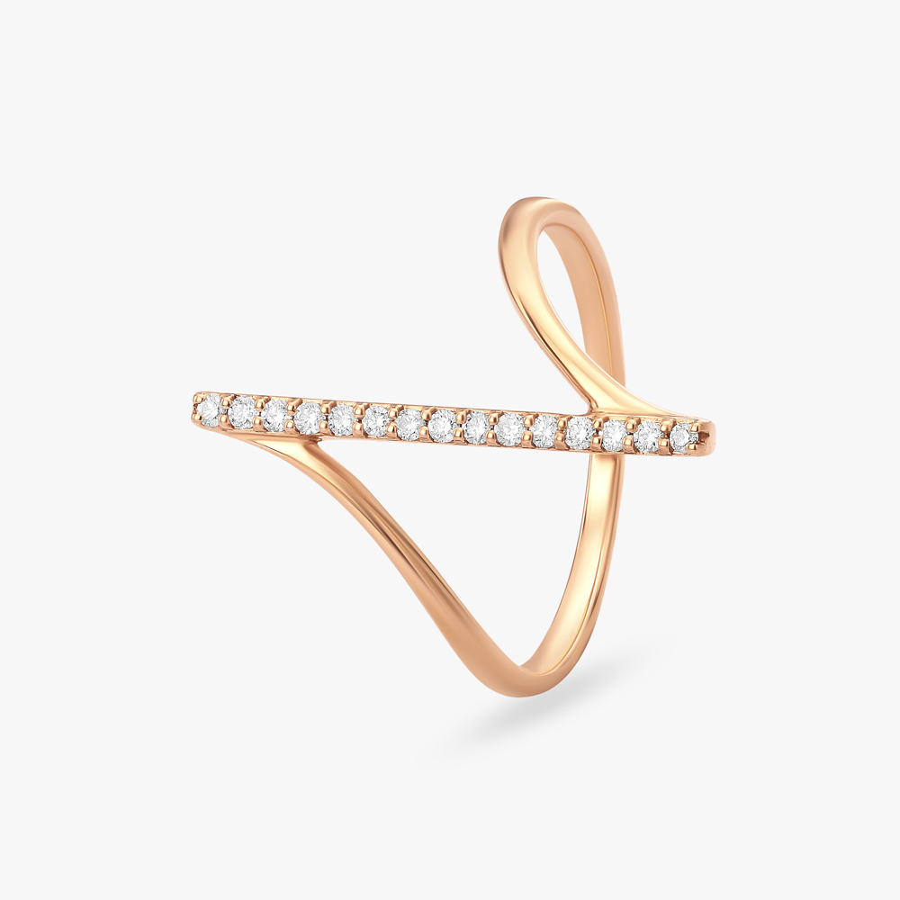 Twist & Twirl Diamond Finger Ring