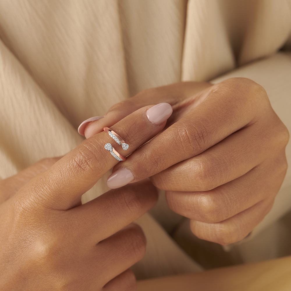 Chic Wrap-Around Diamond Ring