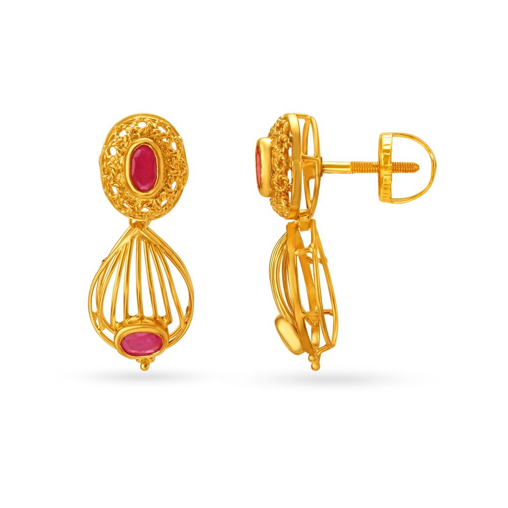 Irresistible Ruby Drop Earrings