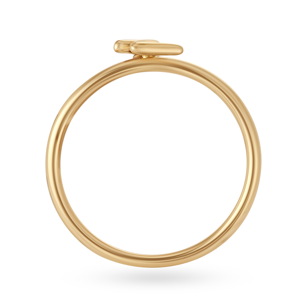 Letter Z 14KT Yellow Gold Initial Ring