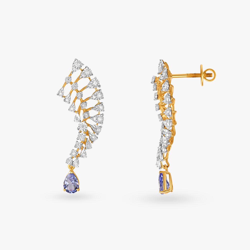 Azure Drop Diamond Necklace Set