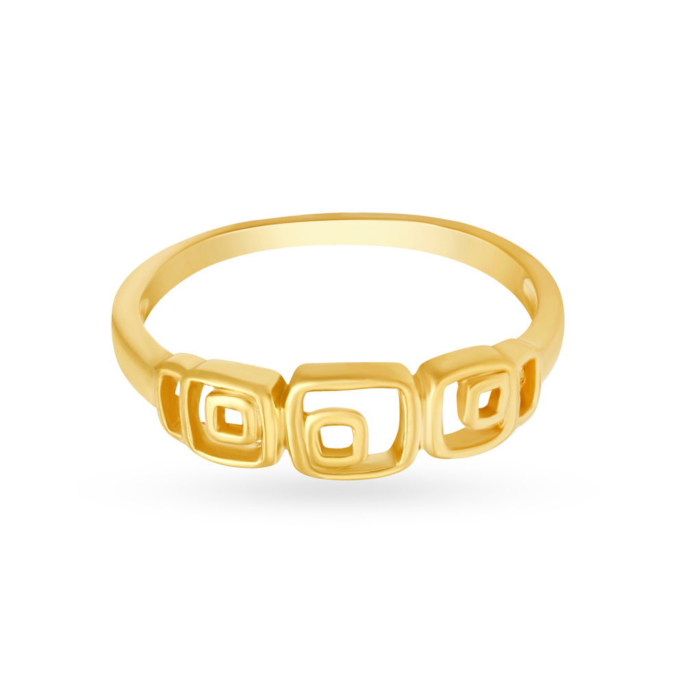 Charming Geometric Gold Ring