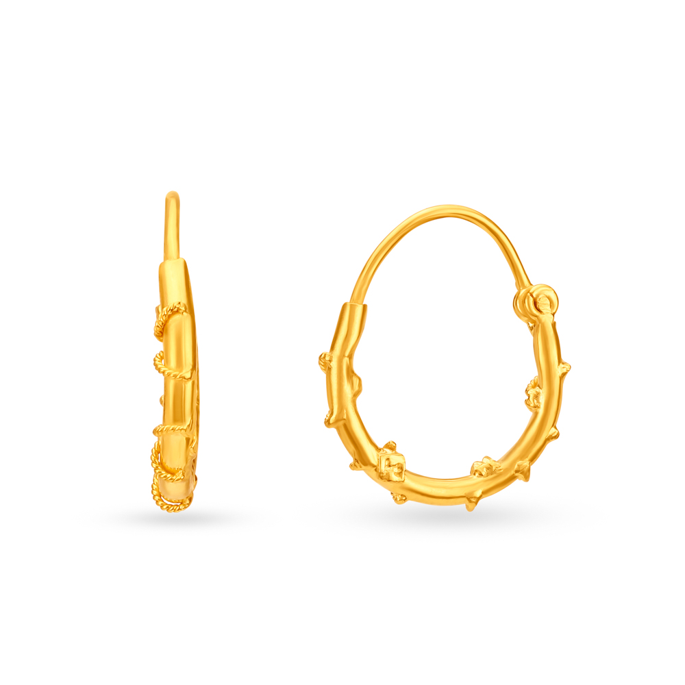 Traditional Gold Bali Hoop Earrings