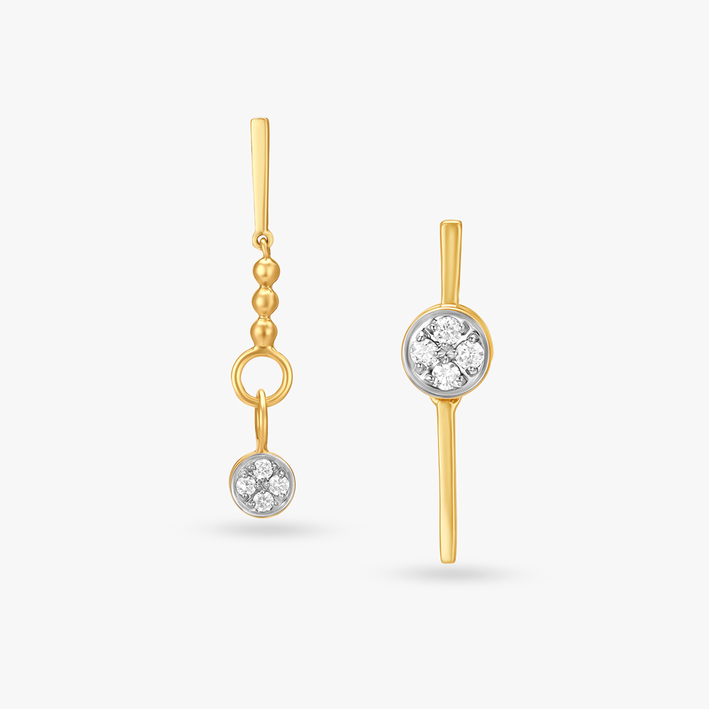 Dainty Classy Diamond Drop Earrings
