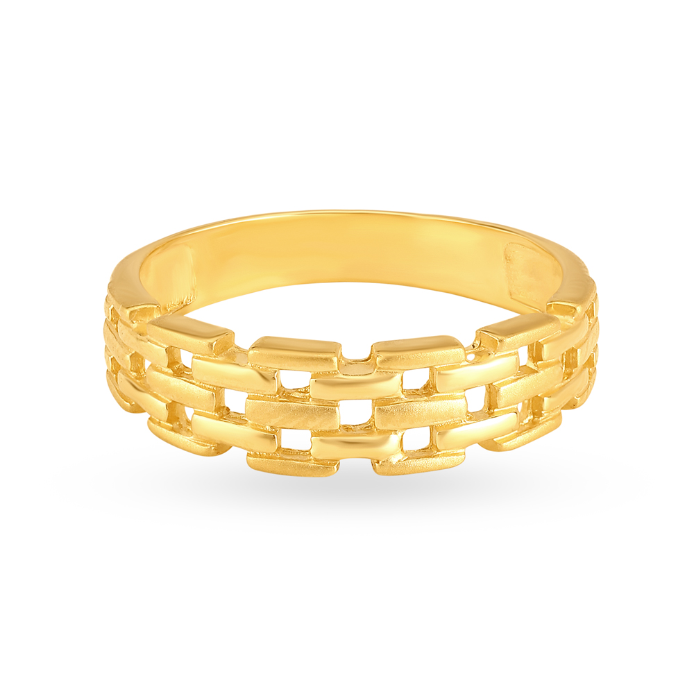 Chic Blockchain Gold Ring