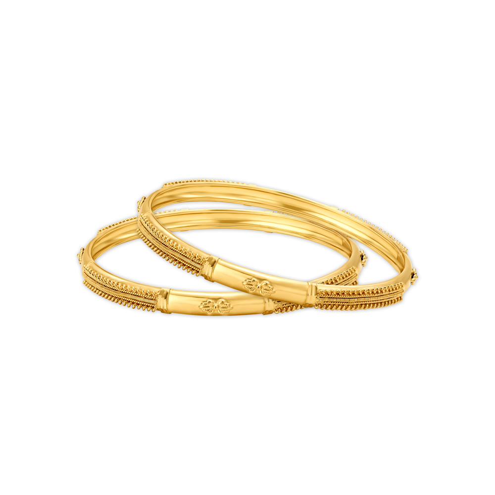 Elaborate Carved Gold Bangle