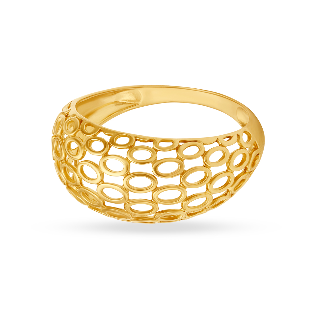 Elegant Mesh Gold Ring