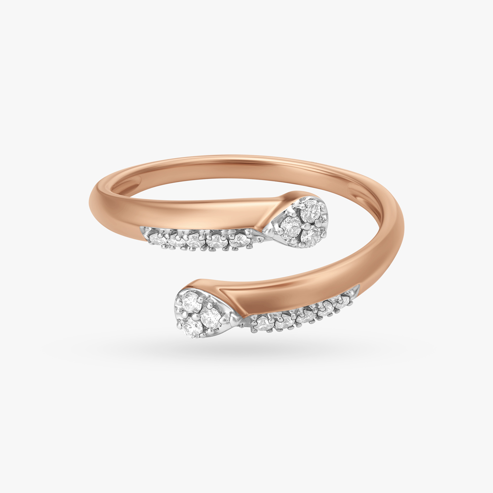 Chic Wrap-Around Diamond Ring