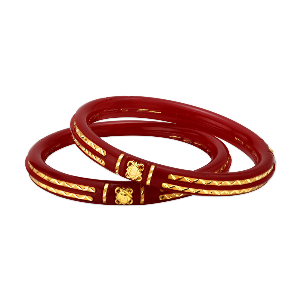 Traditional Yellow Gold Pola Bangles