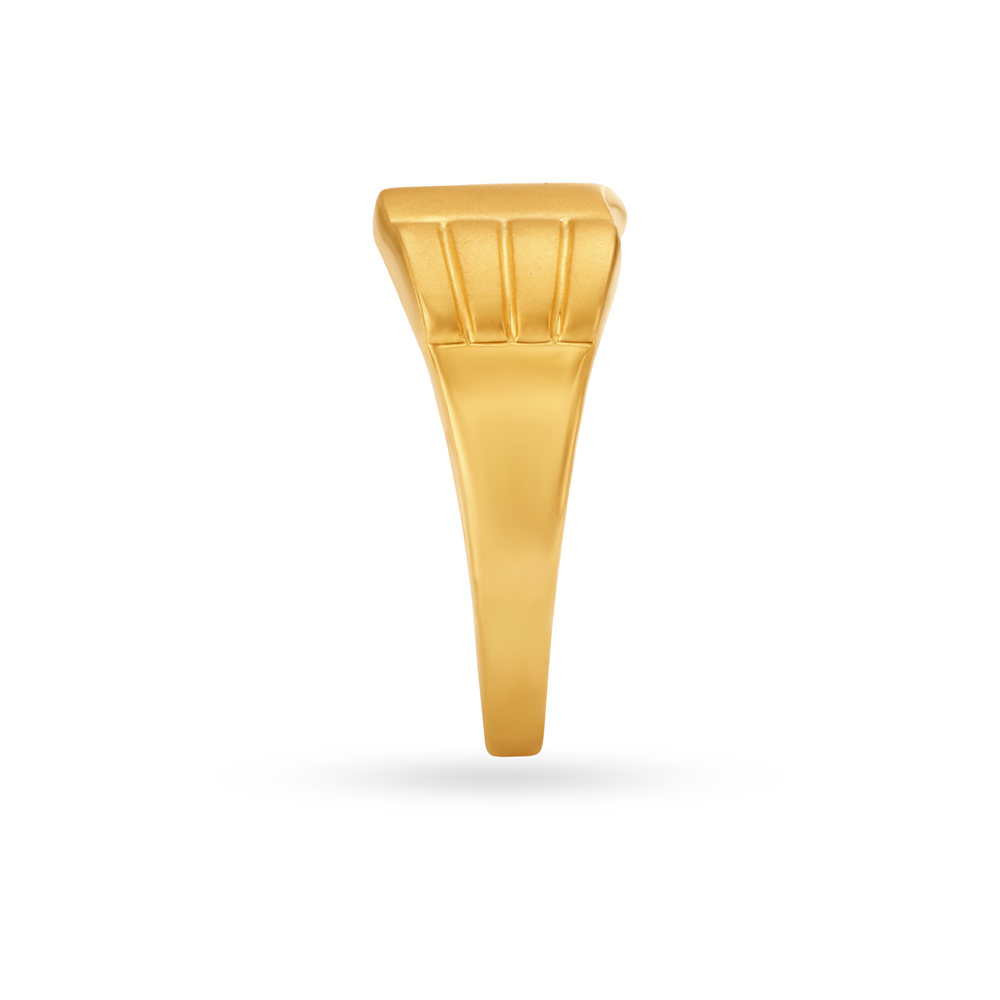 Subtle Marks Gold Finger Ring For Men