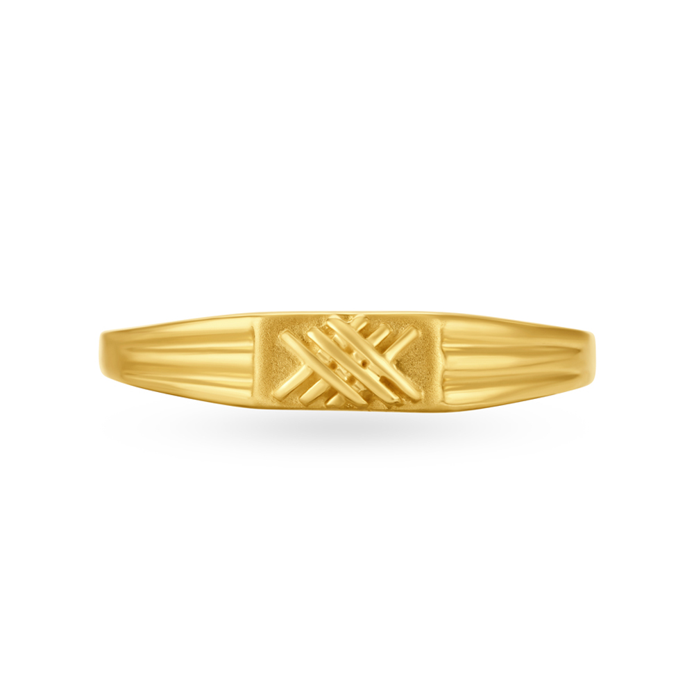 Edgy Chic Gold Ring for Men