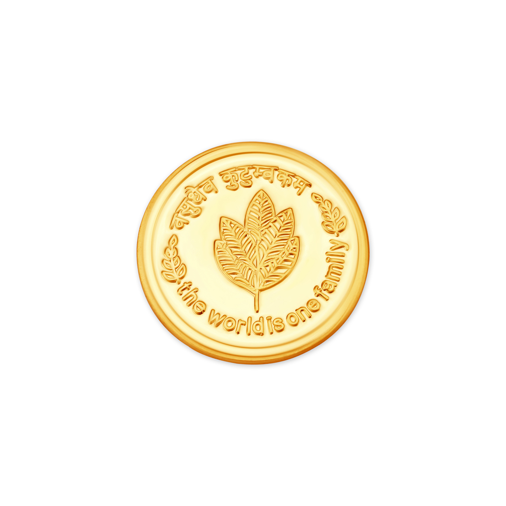 1 GM 22 Karat Sublime Mango Leaf Gold Coin