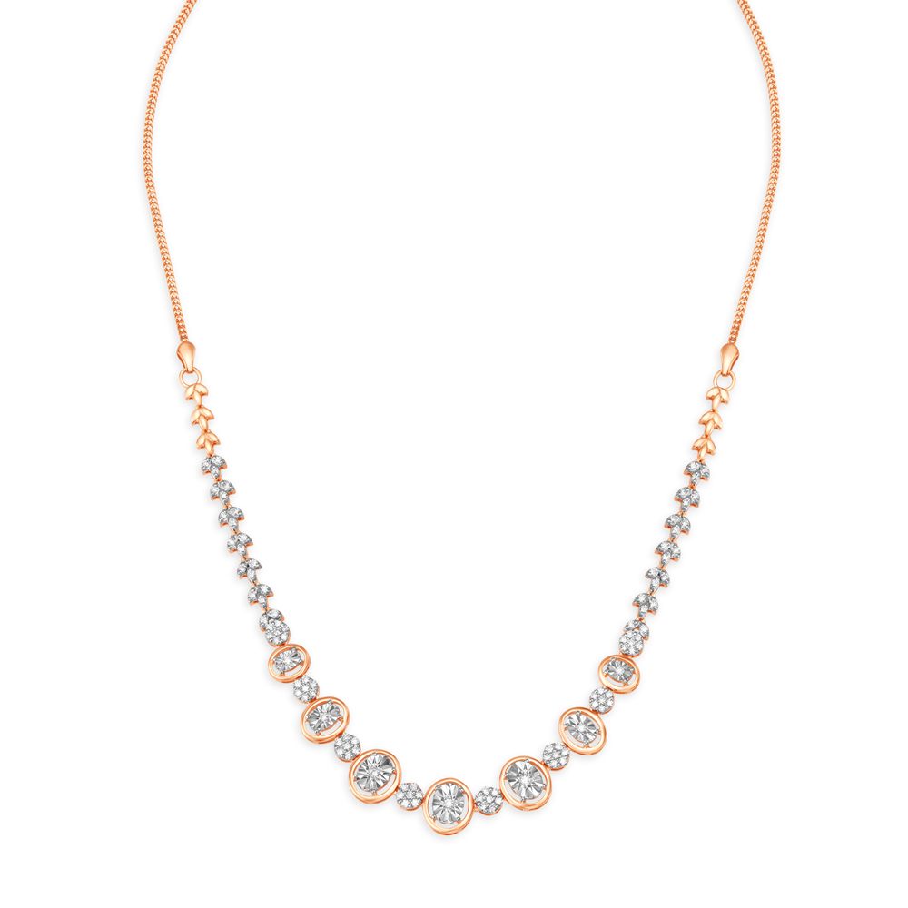Sleek Modern Diamond Necklace